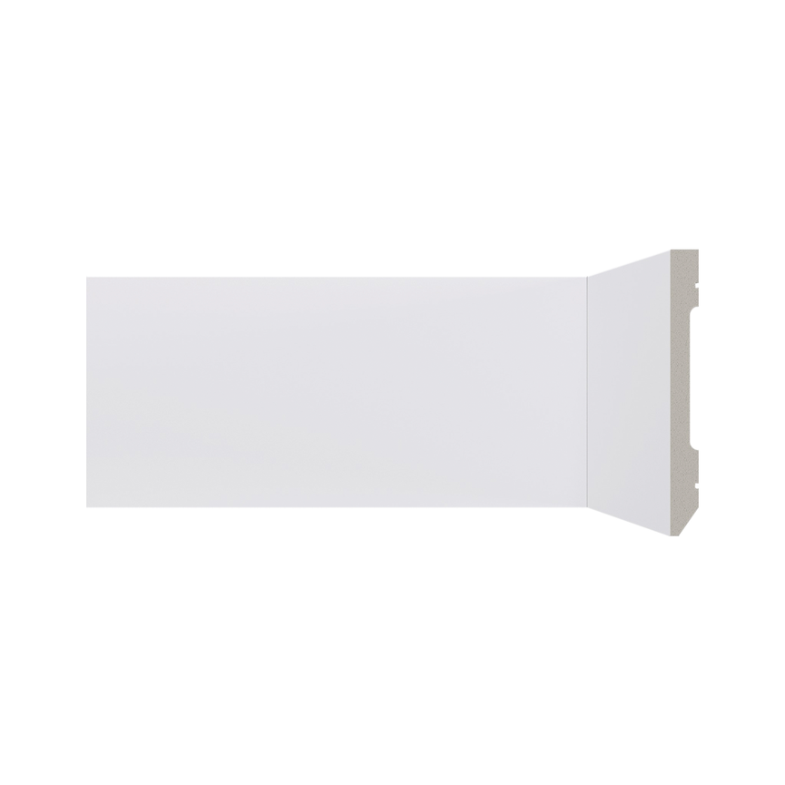Rodapé de Poliestireno 10cm Liso Branco 2M - Santa Luzia